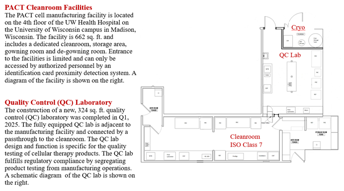 PACT FACILITIES – Program for Advanced Cell Therapy – UW–Madison